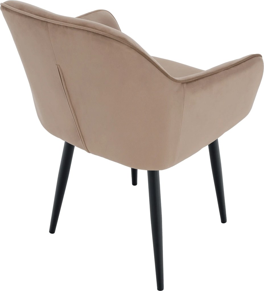 Designové křeslo, světle hnědá Velvet látka, VERIO