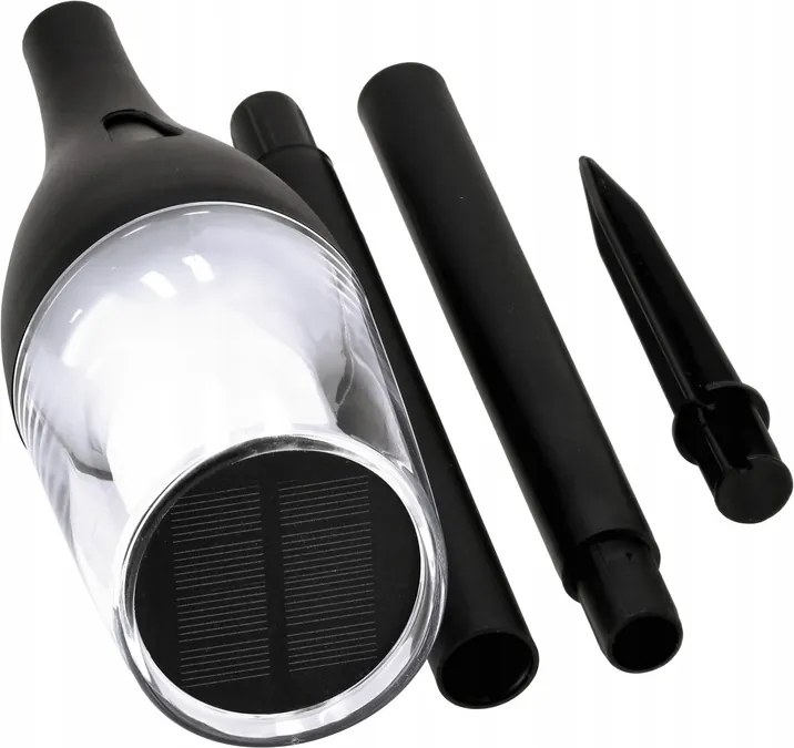 BERGE 12x Solární LED Lampa Svítilna S Plamenem 65 cm Silná PREMIUM