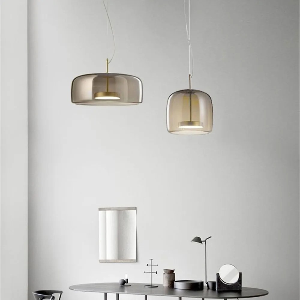 Toolight - LED závěsné svítidlo ze skla Amber APP613-1CP, zlatá, OSW-03895