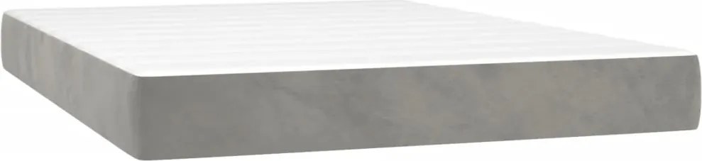 Box spring postel s matrací světle šedá 140x190 cm samet 3141359