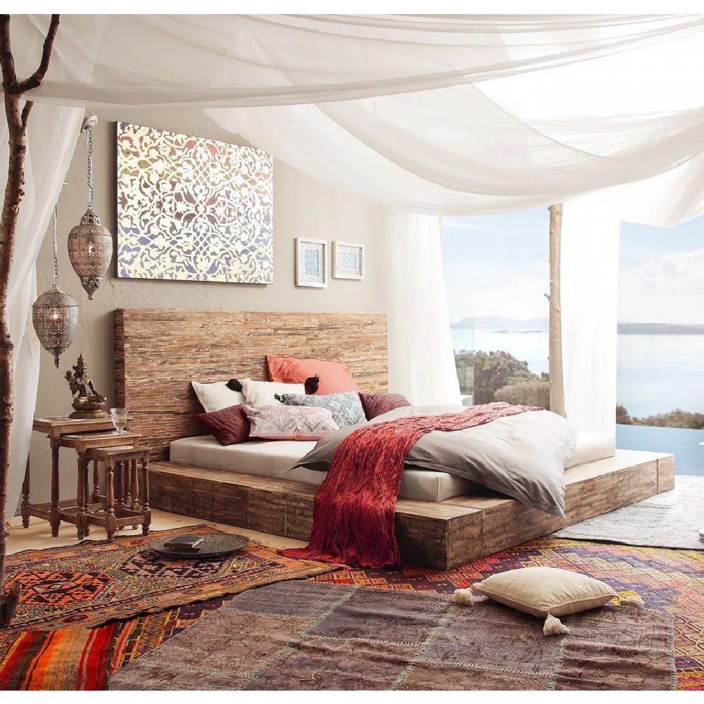 Massive home | Exkluzivní postel Maui 180x200 masiv mango