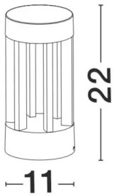 Venkovní LED lampa Devora B 11 tmavě šedé