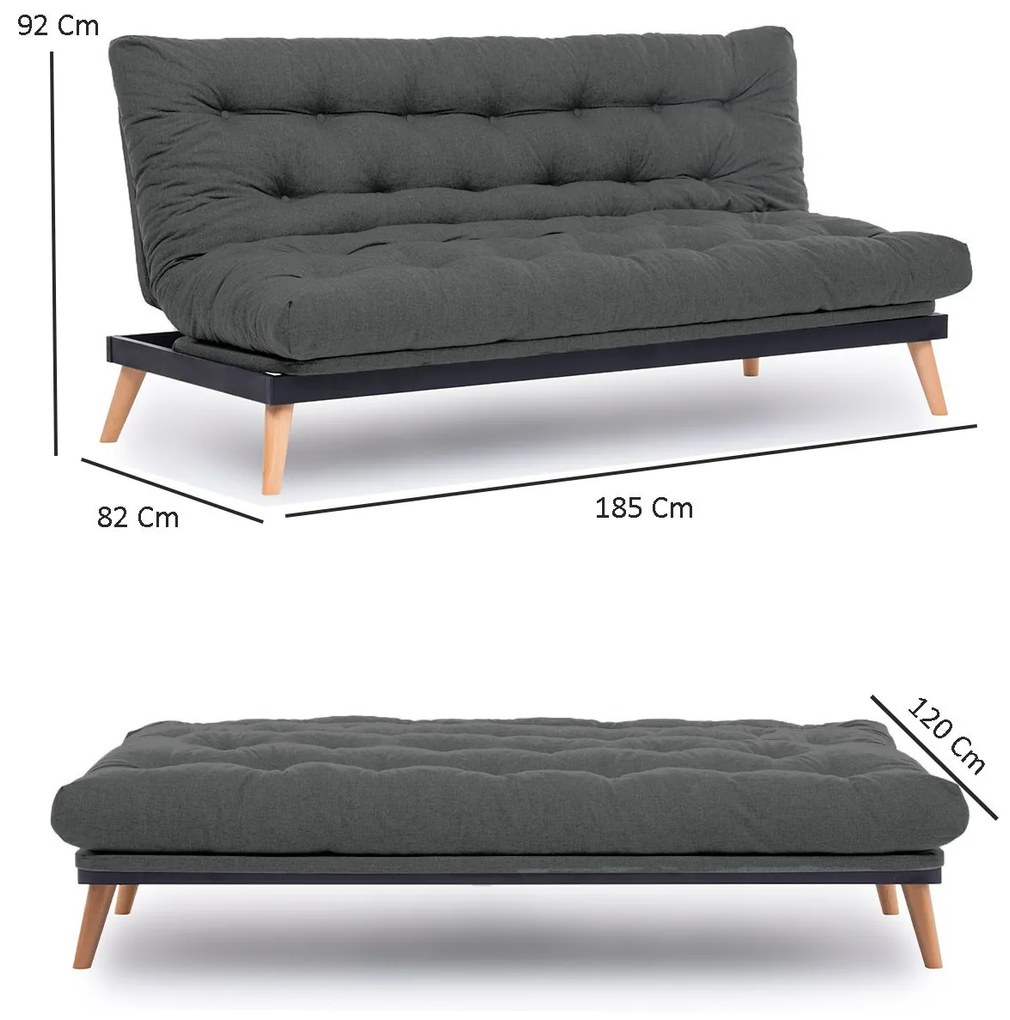 Atelier del Sofa 3-místná pohovka Saki - Light Grey, Světlá Šedá