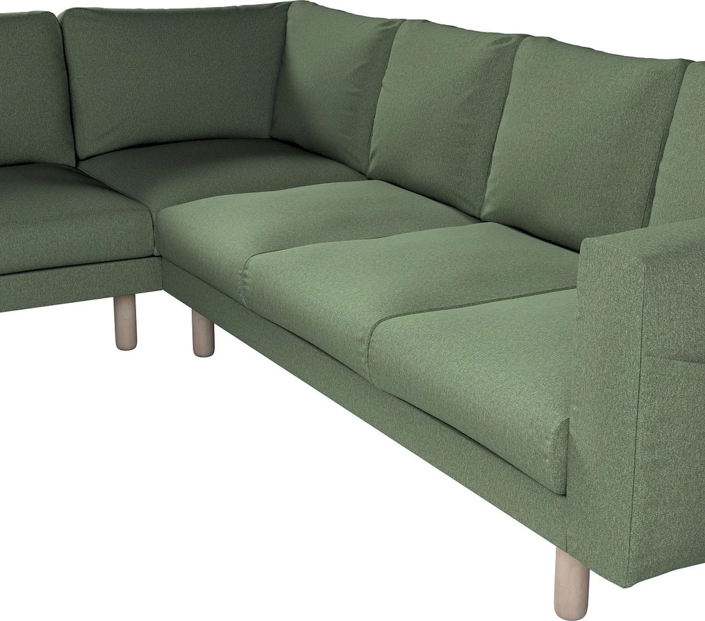 Potah na pohovku IKEA Norsborg rohová 5-místná barva zelená látka pletený vzor