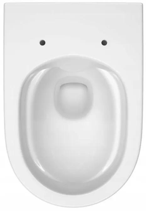 Cersanit Larga Oval CleanOn, závěsná wc mísa bez sedátka, K120-003
