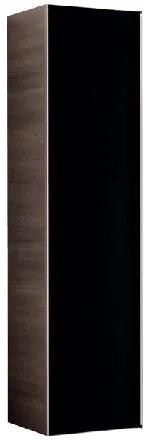 Geberit Citterio - Skříňka vysoká 1600x400 mm, lesklá černá/šedohnědý dub 500.554.JJ.1