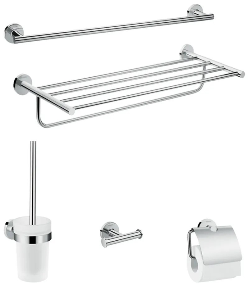 Hansgrohe Logis Universal, sada koupelnových doplňků 5v1, chrom, HAN-41728000