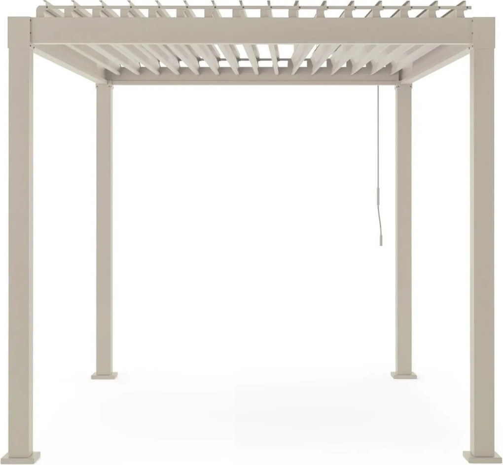 BIZZOTTO Světlá hliníková pergola s uzavíracími lamelami GARDA 3x2,4 m 0796084