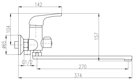RAV Slezák SA053.5 - Vanová baterie SAZAVA lesklý chrom