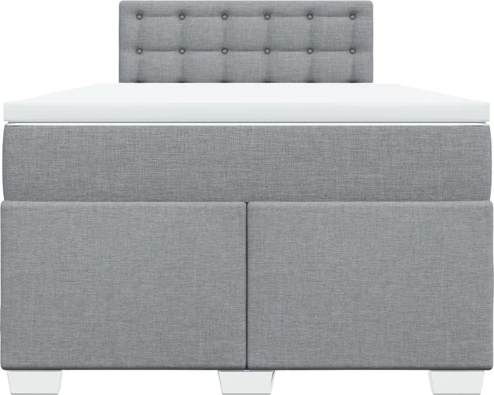 Box spring postel s matrací světle šedá 120 x 200 cm textil 3285869
