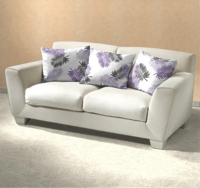 DADKA VRACOV Povlak na polštář bavlna Peříčka fialová Rozměr 50x70