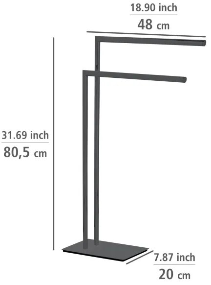 WENKO 71555800 - Stojan na ručníky RECCO 48x80,5 cm černá