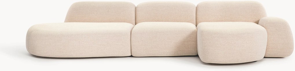Modulární rohová bouclé pohovka Wolke, 4místná