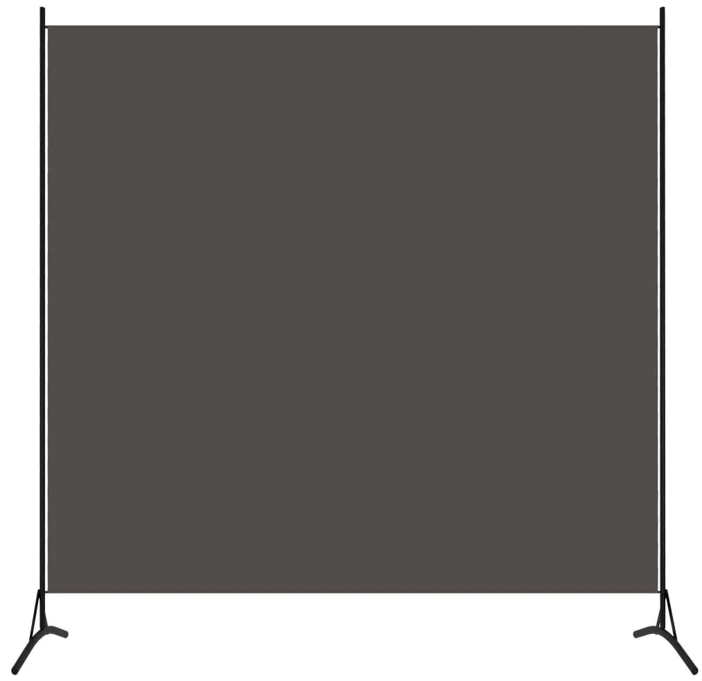 Paraván antracitový 175 x 180 cm textil 320737