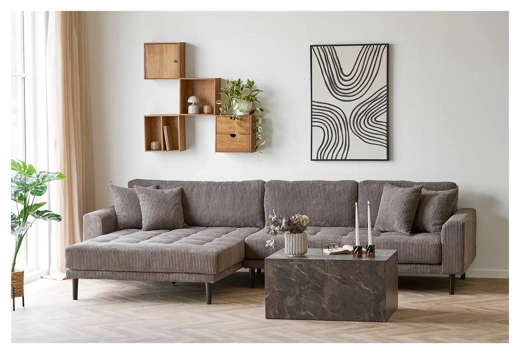 House Nordic Set 4 nástěnných polic TOWNSVILLE přírodní