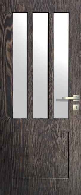 posuvné interiérové dveře do pouzdra LISBONA model 5 Průchozí rozměr: 70 x 197 cm, Orientace dveří: Levé dveře, Dekor: Dub rustikální