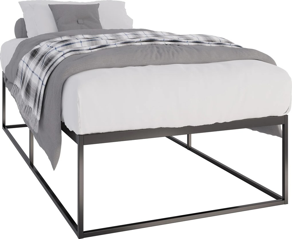 Kovová postel Scala 200x100x46 cm – černá