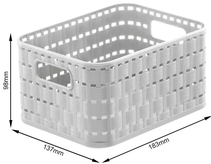 Úložný košík Country 2 l, bílý