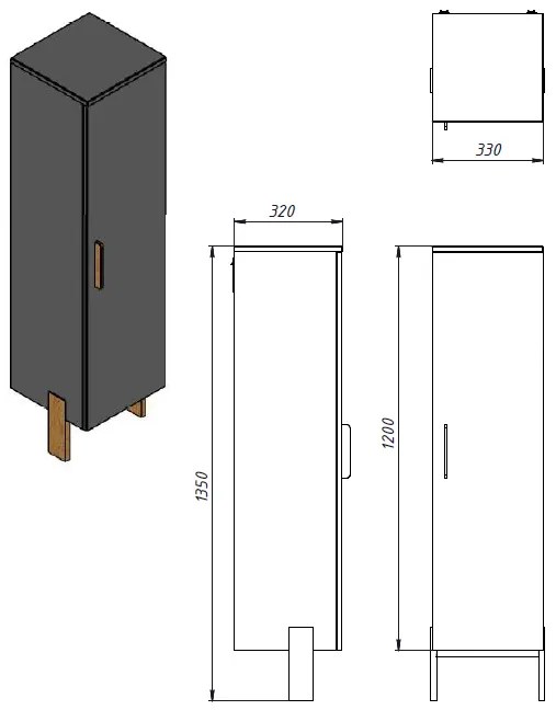 Lavedo Manhy White 120 nízká koupelnová skříňka