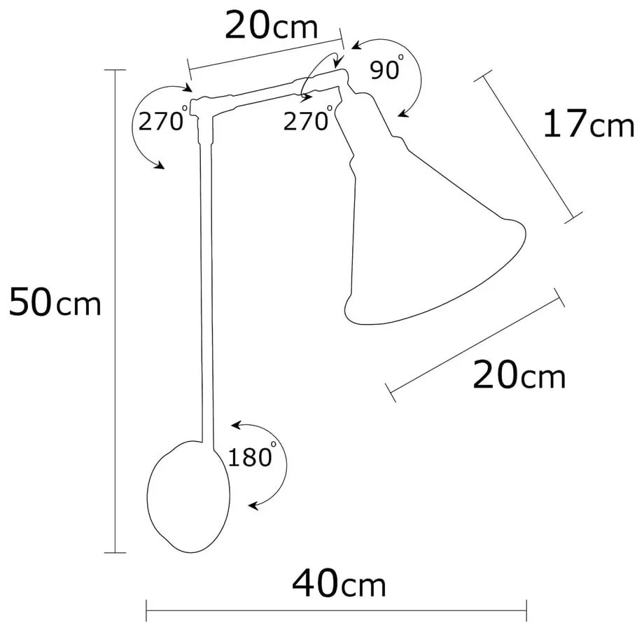 Nástěnné svítidlo ve zlaté barvě ø 20 cm Chicago – Opviq lights