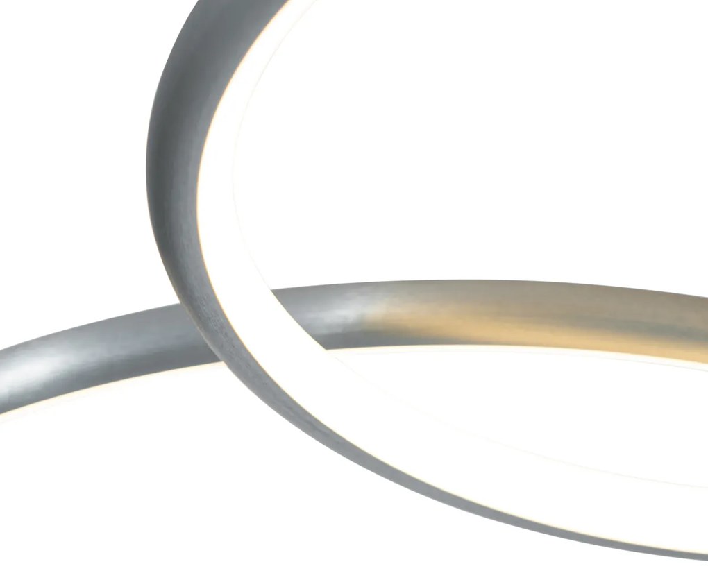 Stropní svítidlo ocelové včetně LED 3-stupňové stmívatelné 4-světlo - Joaniqa