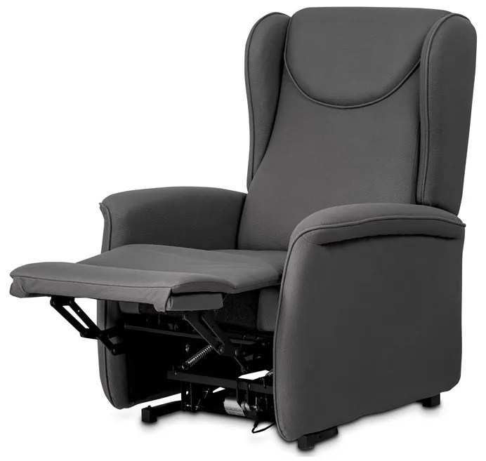 Polohovací křeslo, elektrické kabelové ovládání, šedá, látka, TV-1192 GREY2 Barva: šedá