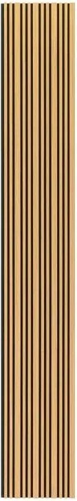 Lamelový obklad akustický Barcode Přírodní Topol 270x40cm