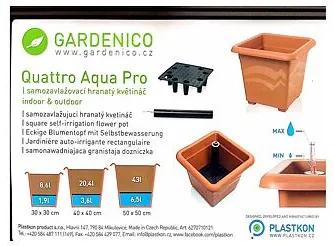 PLASTKON Quattro Aqua Pro samozavlažovací květináč terakota délka 40 cm