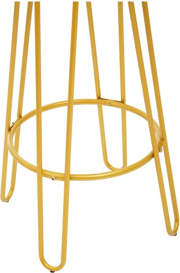 Barová stolička z jilmového dřeva ve zlaté barvě/v přírodní barvě (výška sedáku 75 cm) District – Premier Housewares