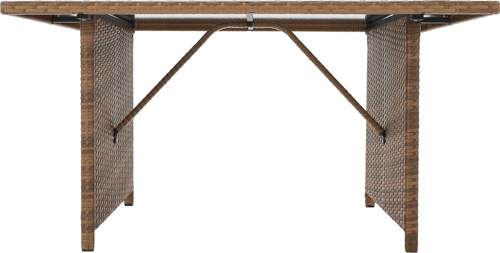 Zahradní ratanový set, šedohnědá/světle hnědá, SAGIR
