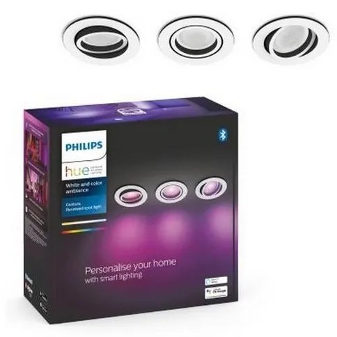 Philips - SADA 3x LED RGB Stmívatelné podhledové svítidlo Hue CENTURA 1xGU10/5,7W/230V 2000-6500K