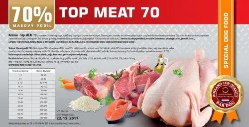 BARDOG LISOVANÉ TOP MEAT 70 KUŘE 15kg