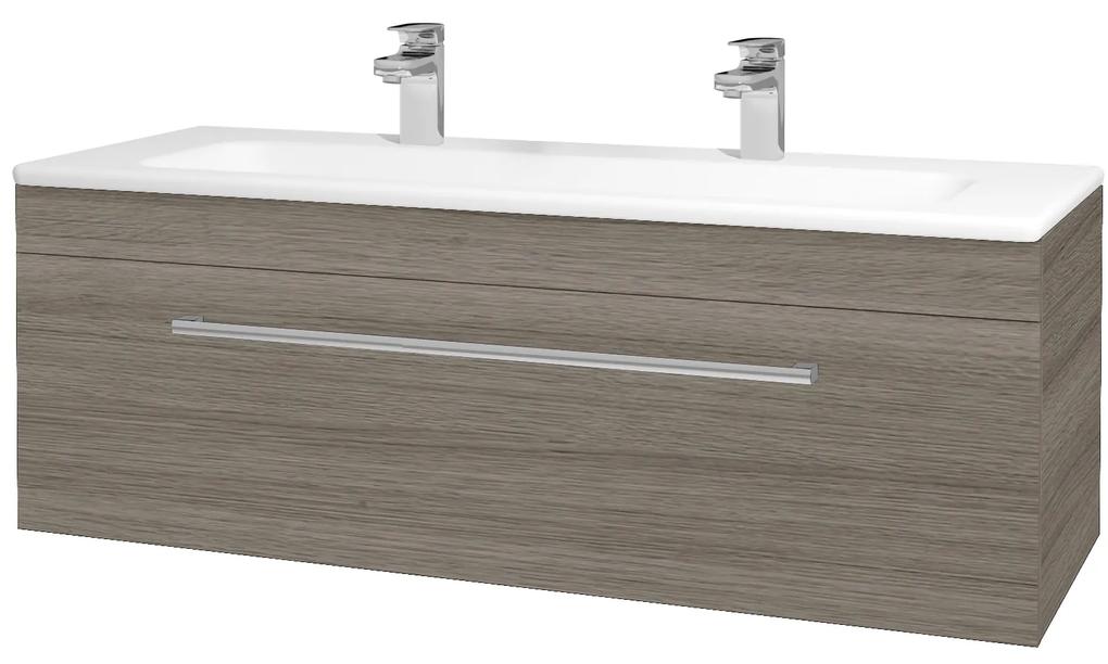 Dřevojas Koupelnová skříň ASTON SZZ 120 Varianta: N01 Bílá lesk / Úchytka T04 / N07 Stone