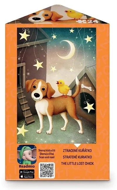 Dino Puzzle triangl Ztracené kuřátko 24 dílků