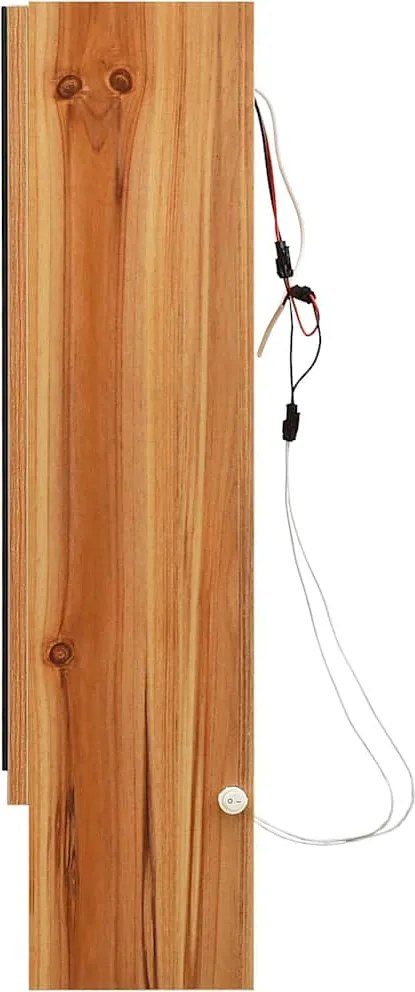 LED koupelnová zrcadlová skříňka dub 80 x 15 x 60 cm MDF 323606