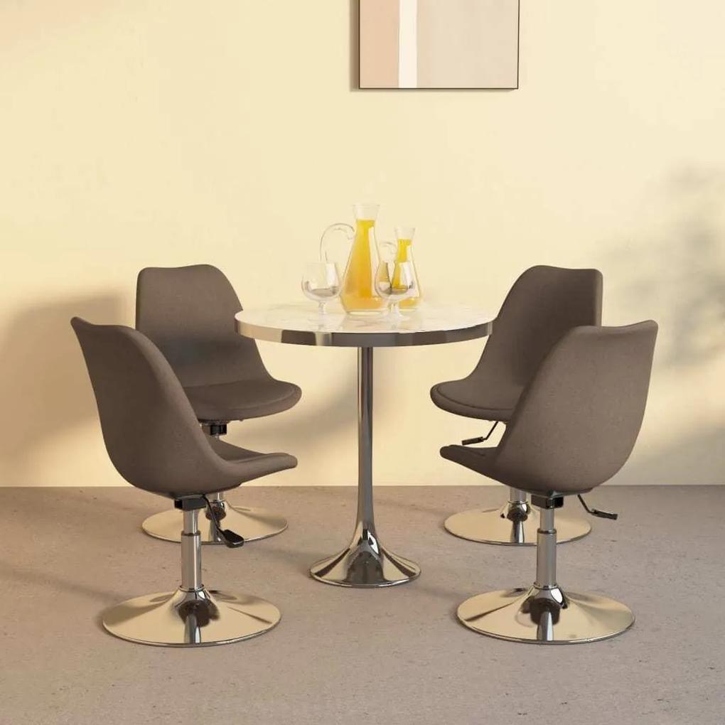 vidaXL Otočné jídelní židle 4 ks textil [338327] Barva: krémová