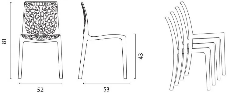 STIMA Plastová židle GRUVYER T