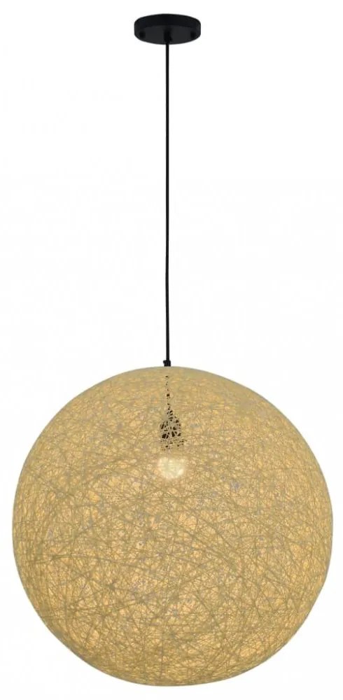 Závěsná lampa 45 cm Dekorhome Krémová