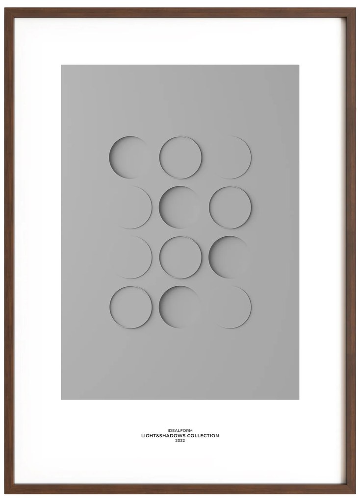 Idealform Poster no. 4 Shadow forms Barva: Silver grey, Velikost: 300x400 mm