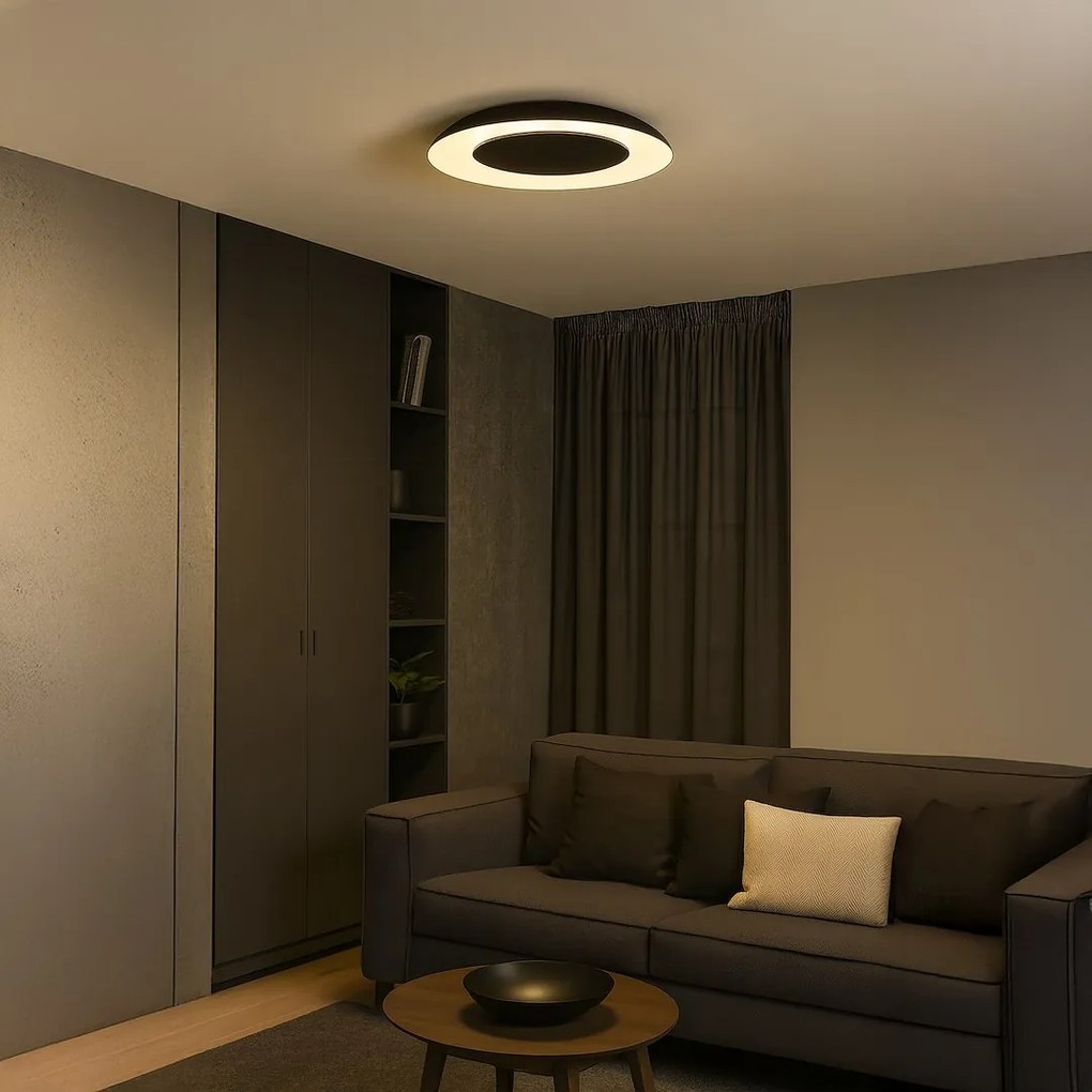 Stropní LED svítidlo Piattino, 1x LED 30w, 3000-6000k, b/w