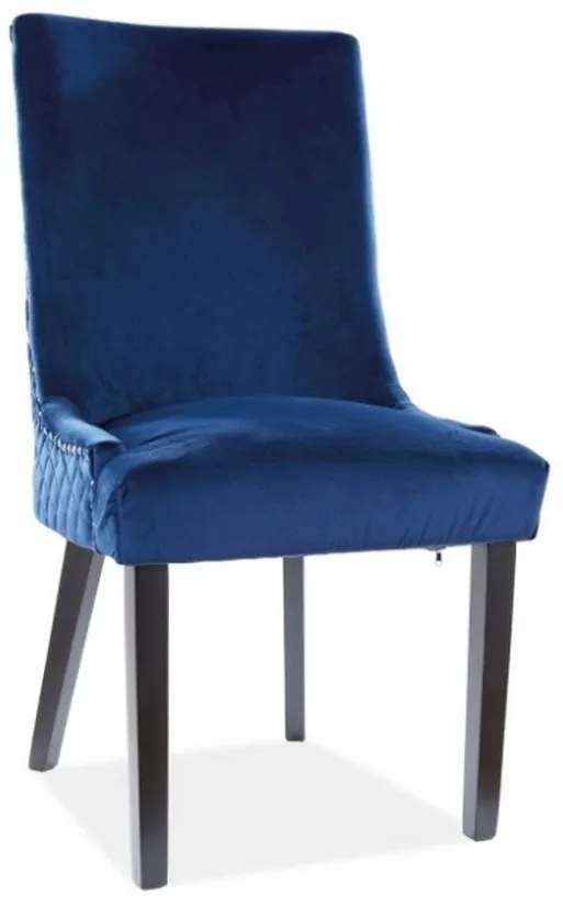 Jídelní židle LEON Velvet, 51x99x45, černá/bluvel 86