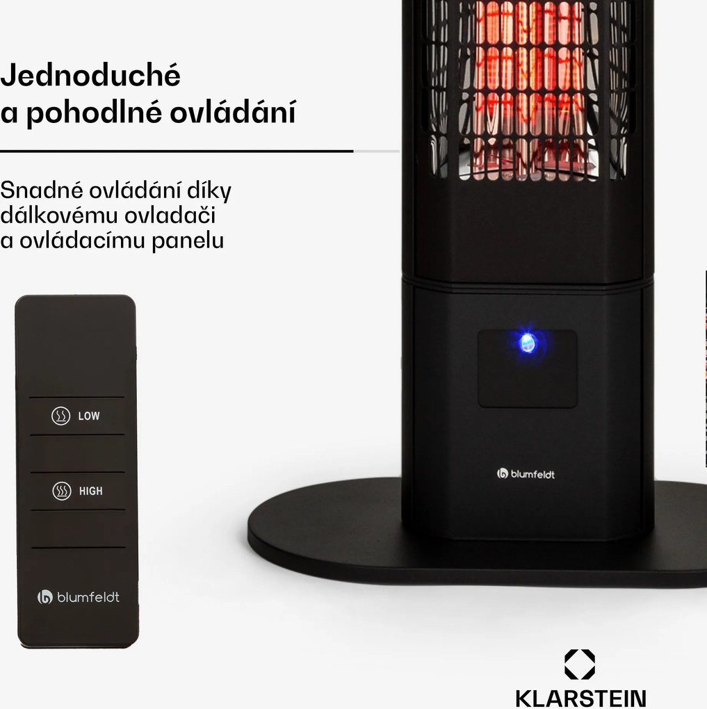 Blumfeldt DualisHeat 3000, infračervený ohřívač, 3000 W, IP55, venkovní, dálkové ovládání