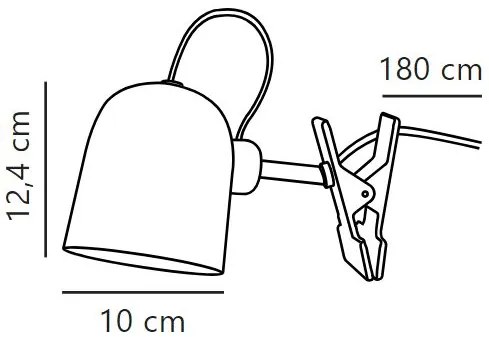 Nordlux 2220362003 Angle, lapička s klipem 1xGU10 max.15W, černá, průměr 10cm
