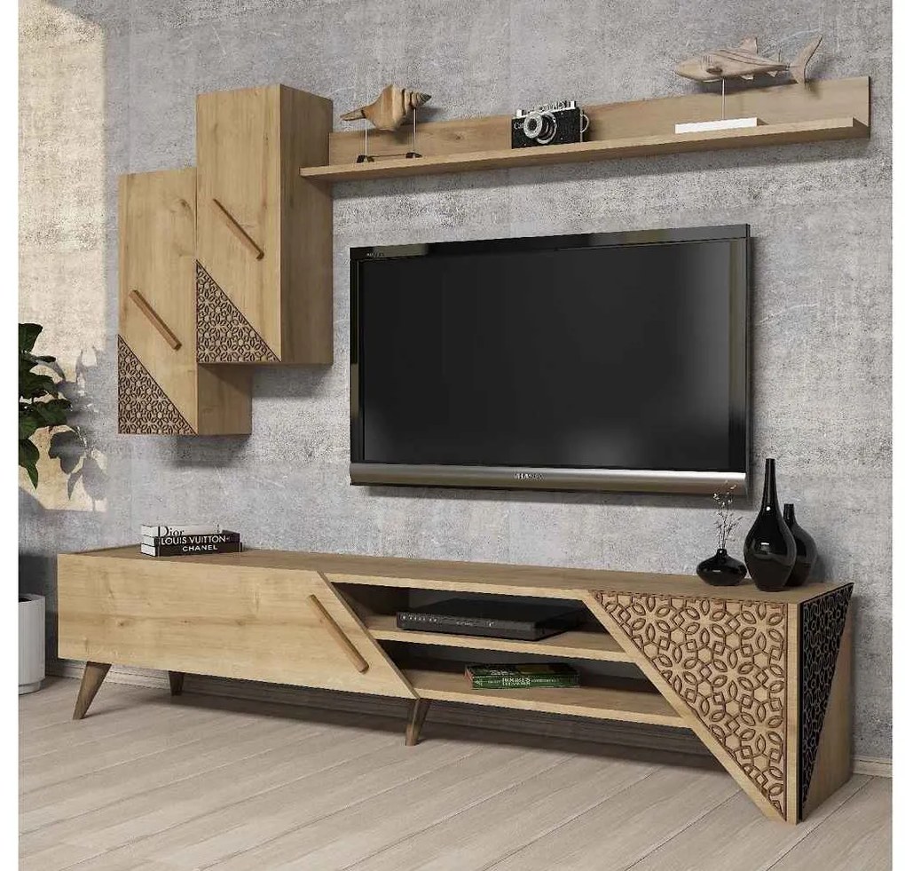 Designová TV sestava Gianna vzor dub