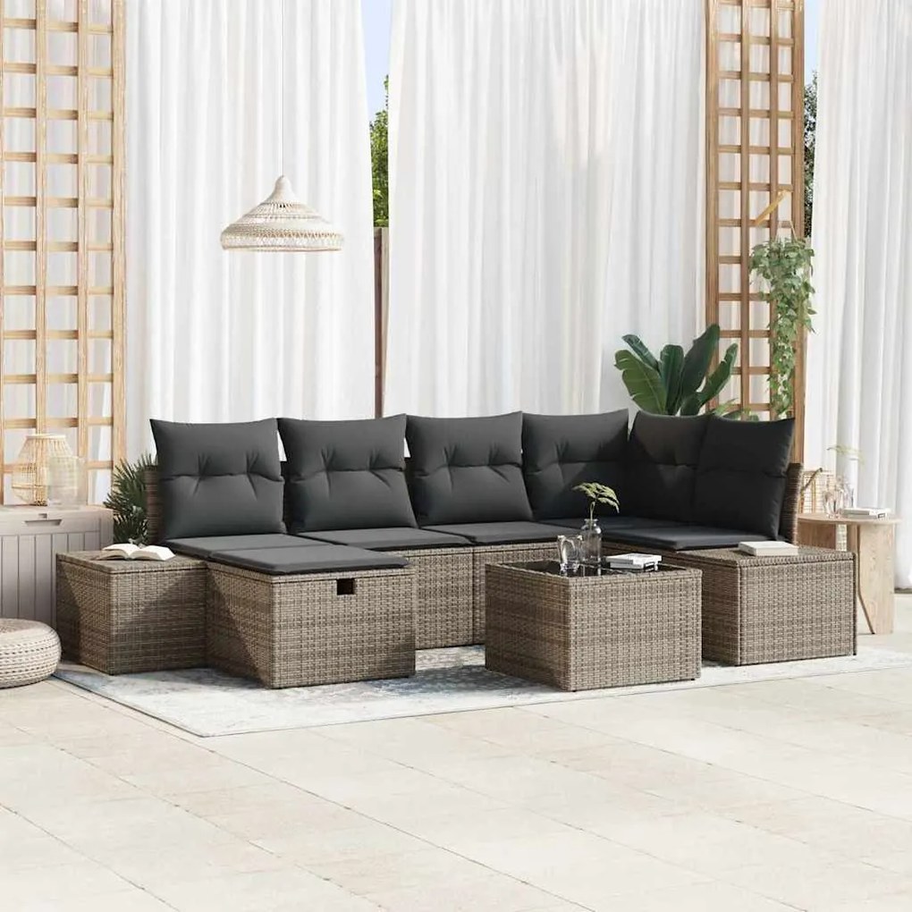 Set pohovek 7 ks polyratan 3360720