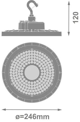 LED svítidlo LEDVANCE High Bay Value 120W 21100lm 4000K IP65