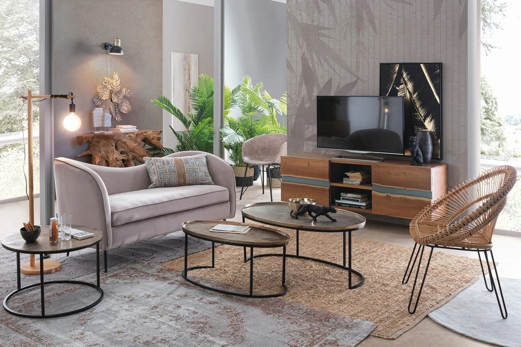 BIZZOTTO malý TV stolek ARON 160x65 cm 0745487
