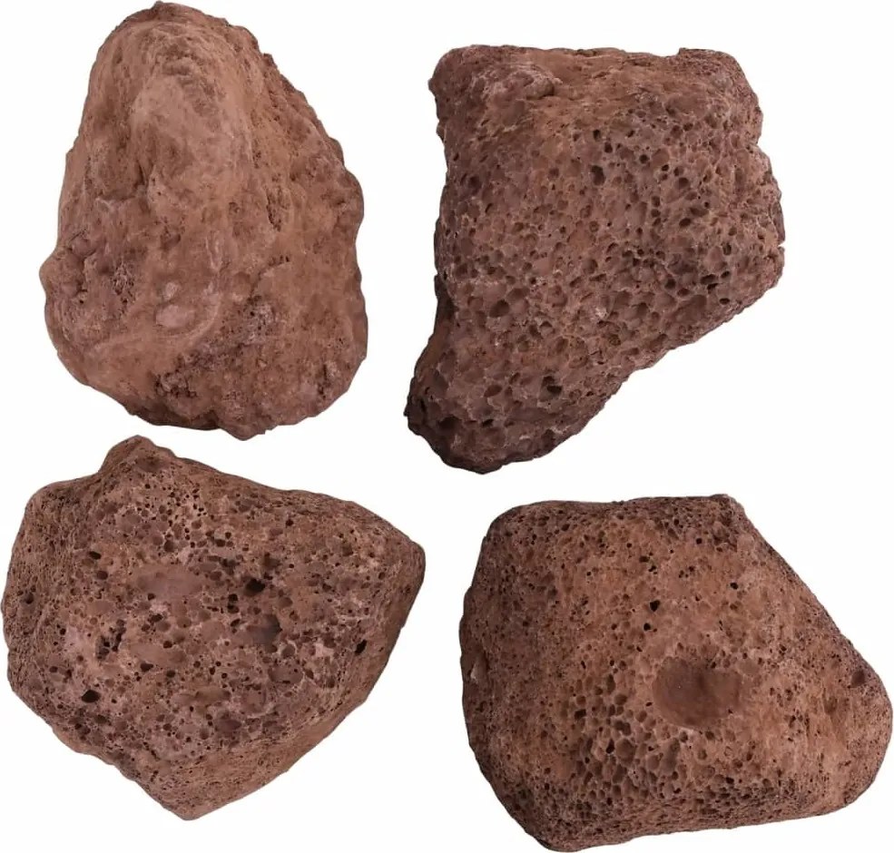 vidaXL Sopečné kameny 10 kg 10–30 cm [155323] Barva: Červená