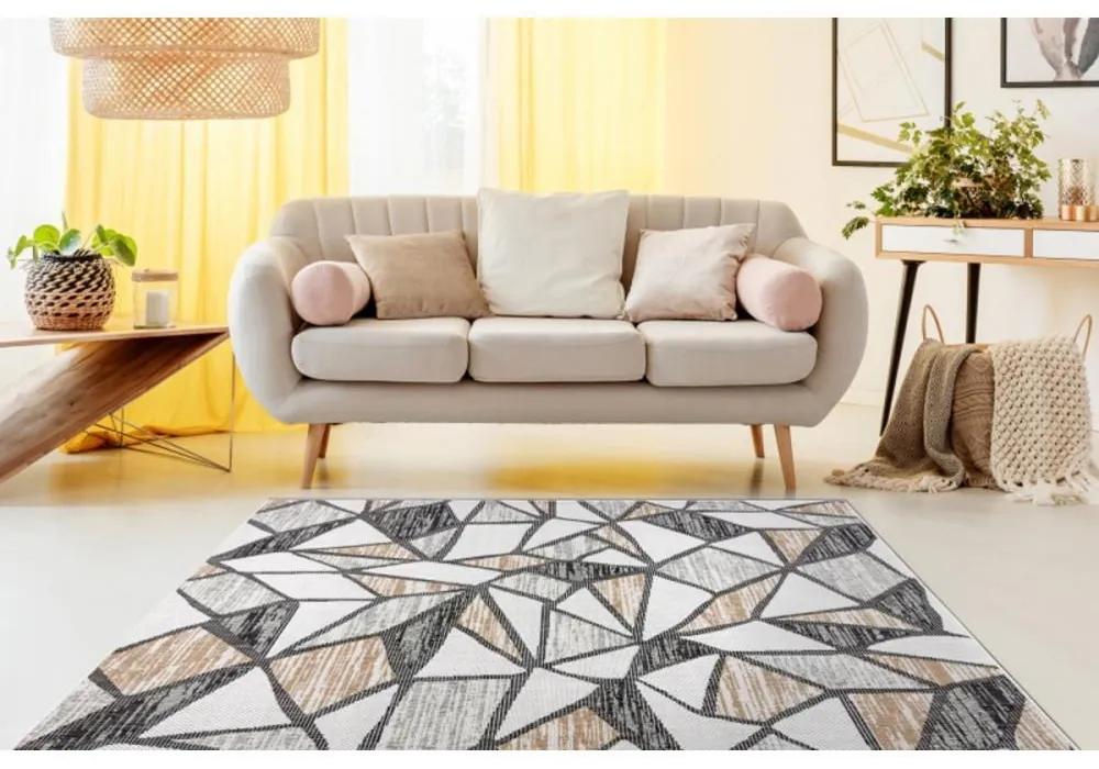 Kusový koberec Mozaika krémově šedý 140x190cm