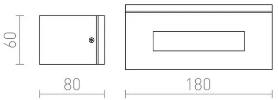 RED - Design Rendl-R10439 - Venkovní nástěnné svítidlo WOOP 1xR7s/48W/230V IP54